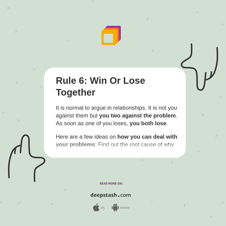 Rule 6: Win Or Lose Together - Deepstash