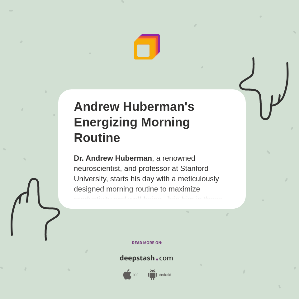 Andrew Huberman's Energizing Morning Routine - Deepstash