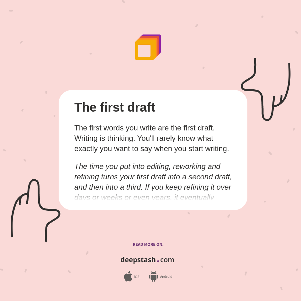 The first draft - Deepstash