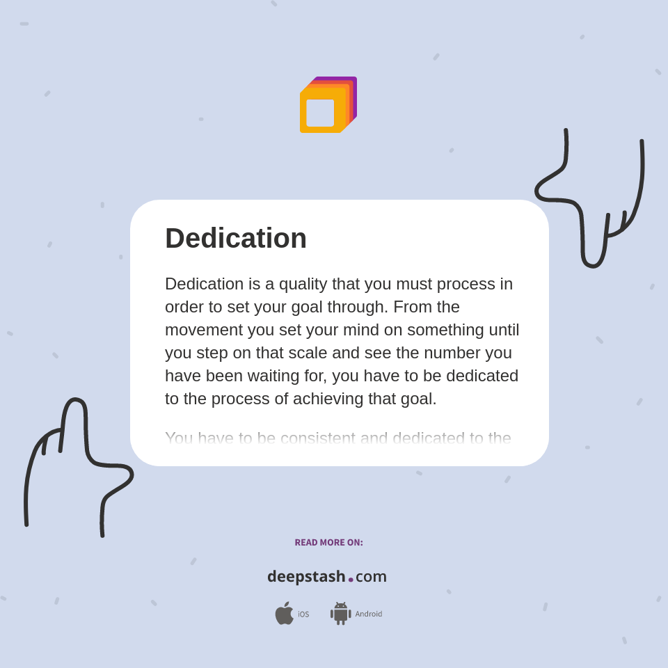 Dedication - Deepstash