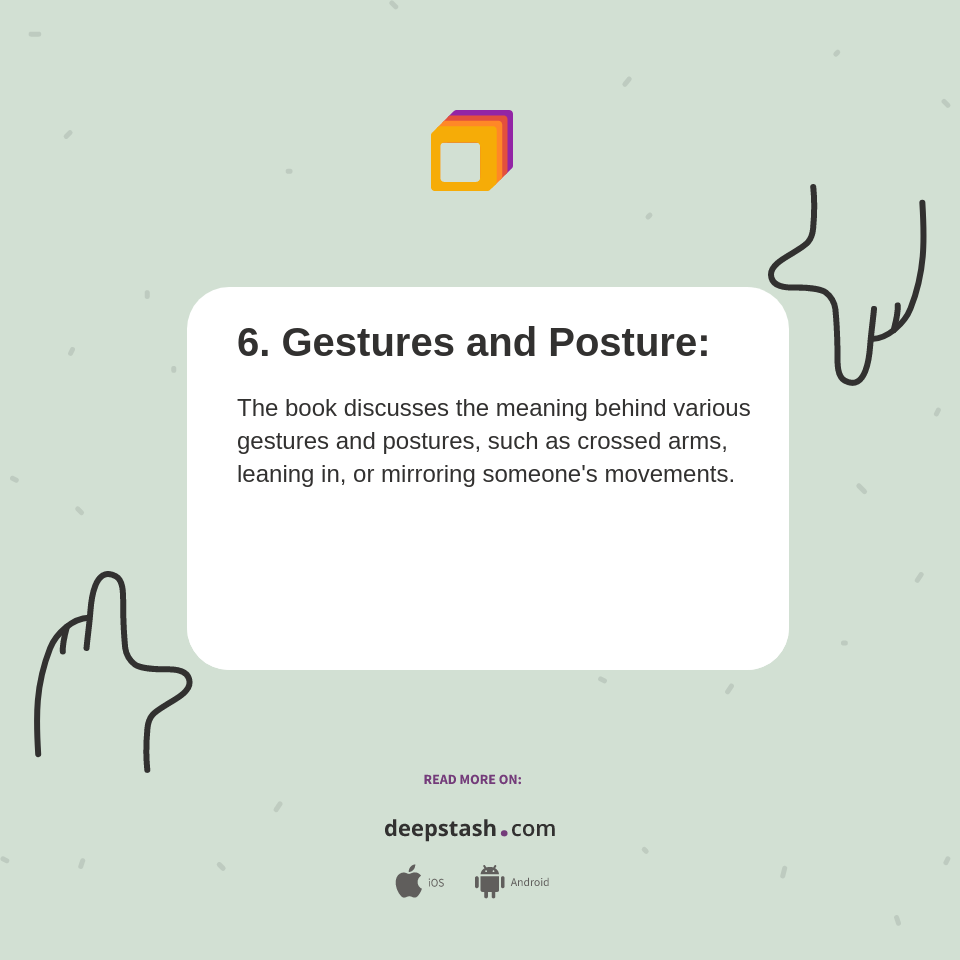 6. Gestures and Posture: - Deepstash