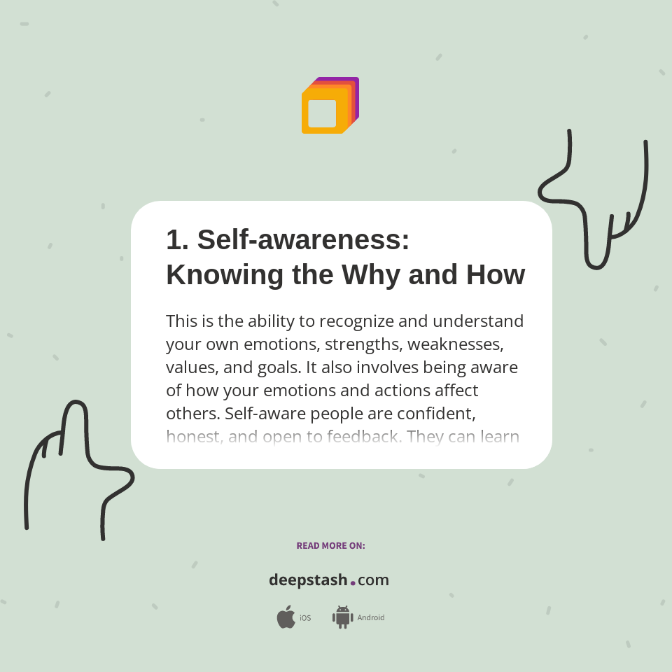 1. Self-awareness: Knowing the Why and How - Deepstash