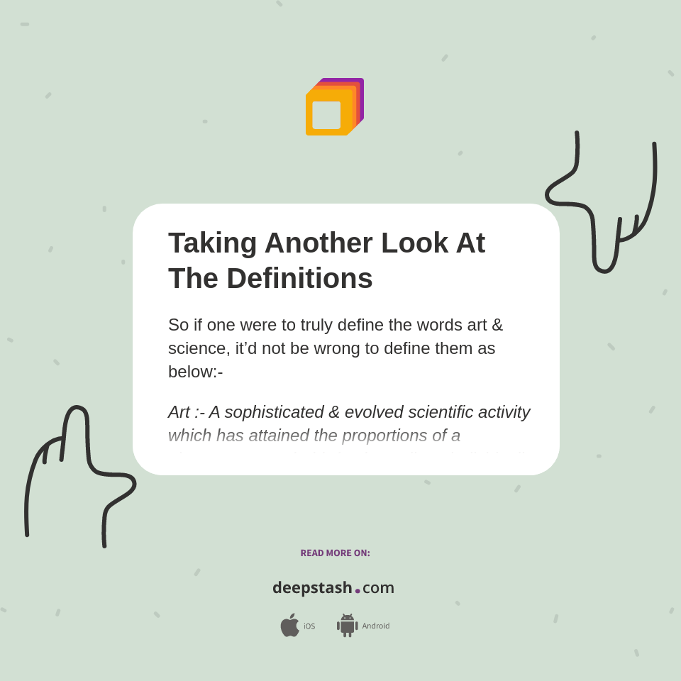 Taking Another Look At The Definitions - Deepstash