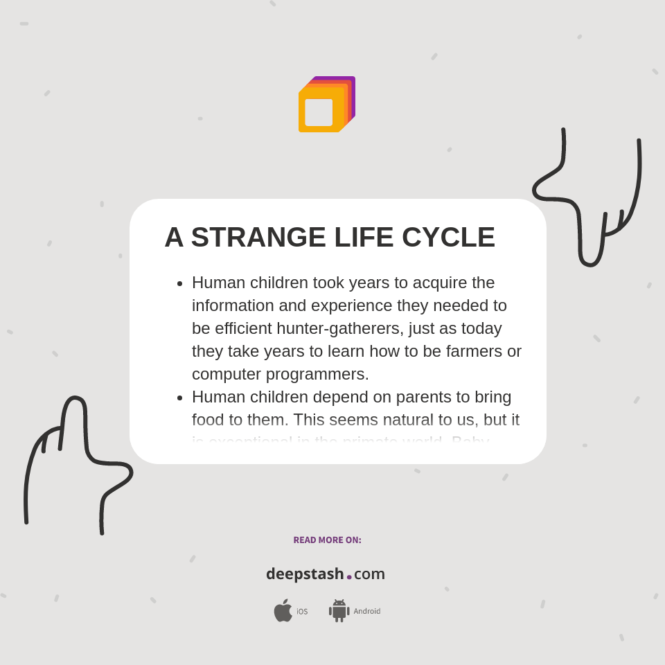 A STRANGE LIFE CYCLE - Deepstash