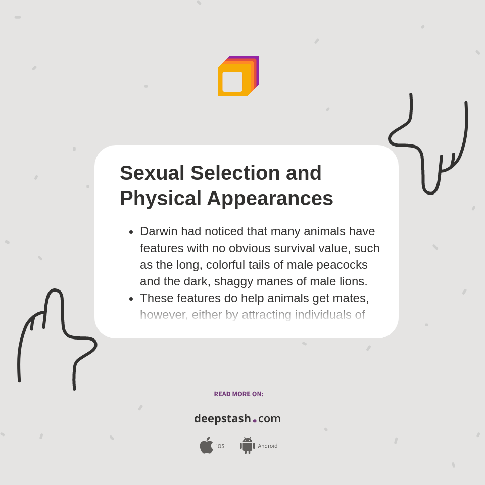 Sexual Selection and Physical Appearances - Deepstash