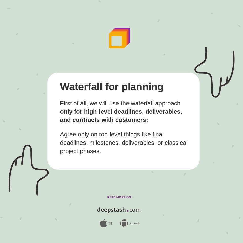 Waterfall for planning - Deepstash