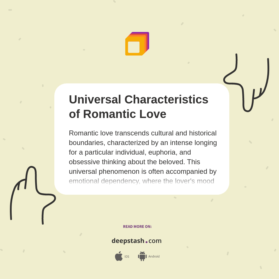 Universal Characteristics of Romantic Love - Deepstash