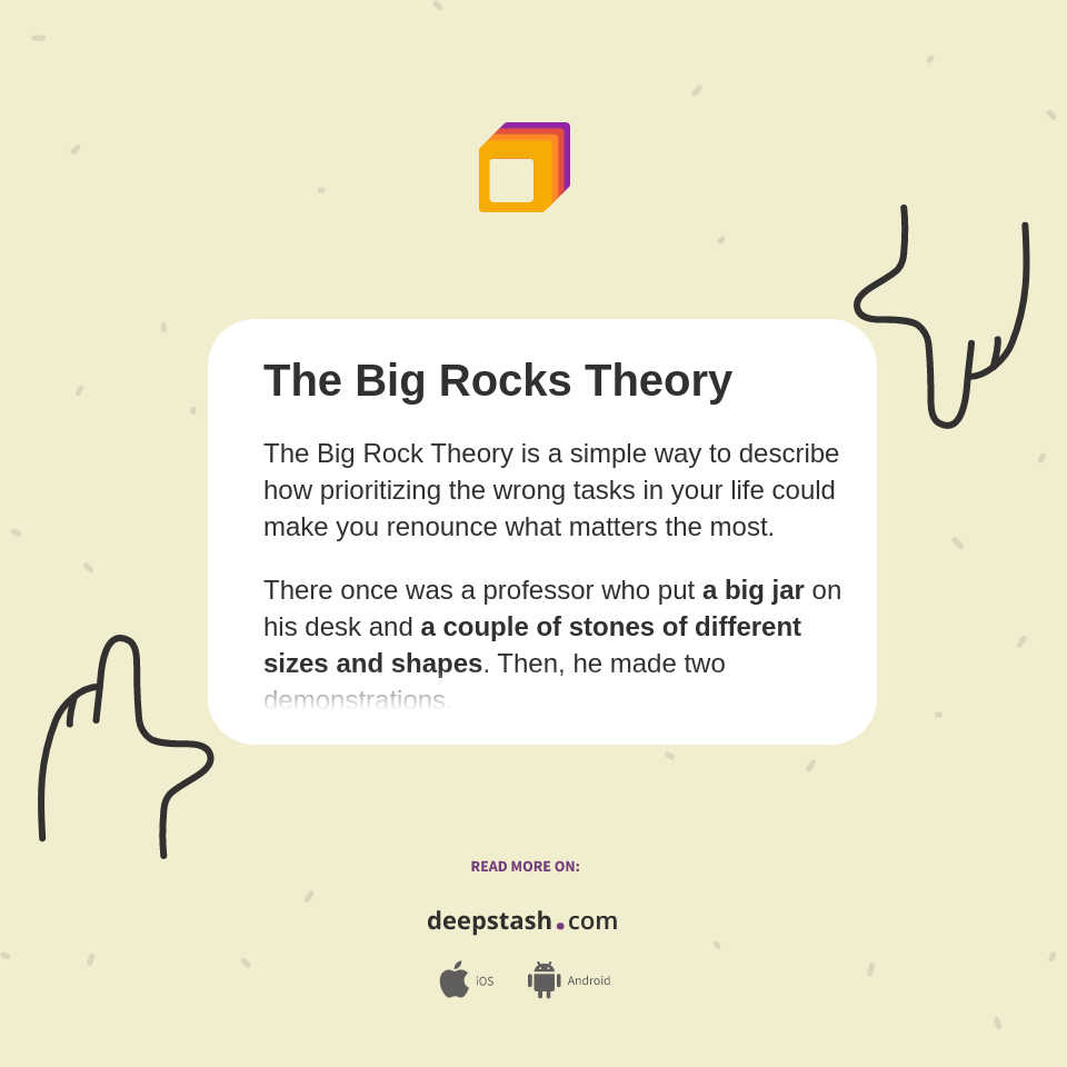The Big Rocks Theory - Deepstash