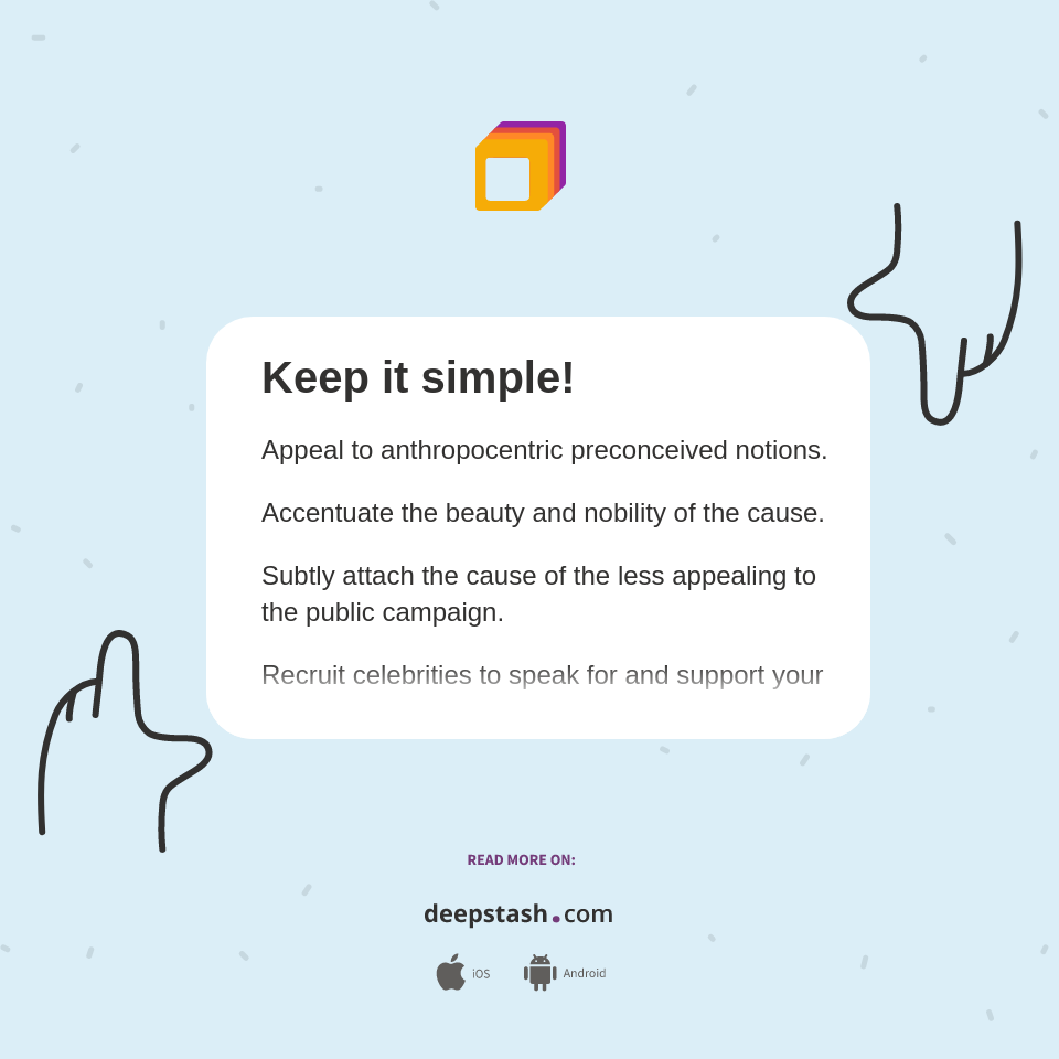 Keep it simple! - Deepstash