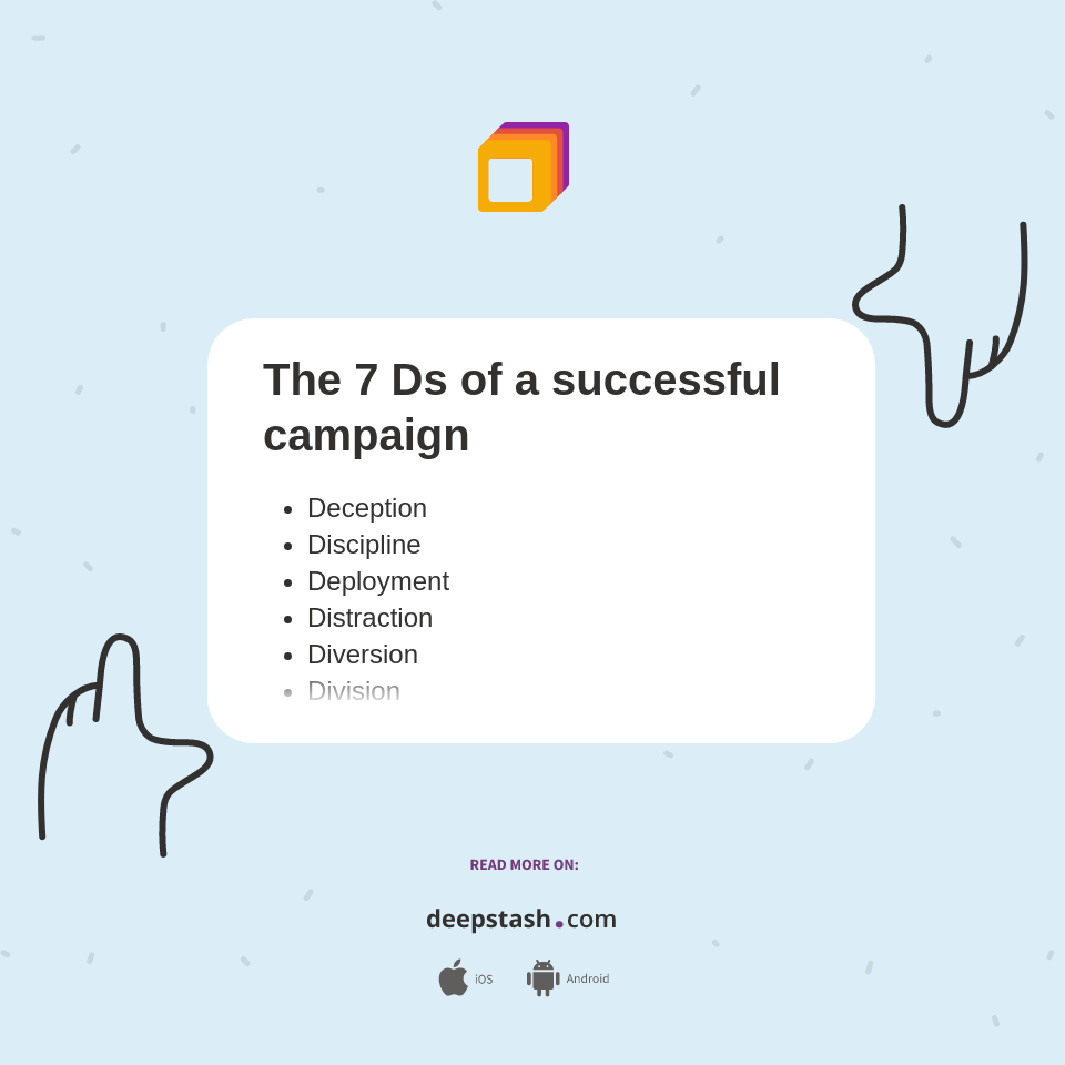 The 7 Ds of a successful campaign - Deepstash