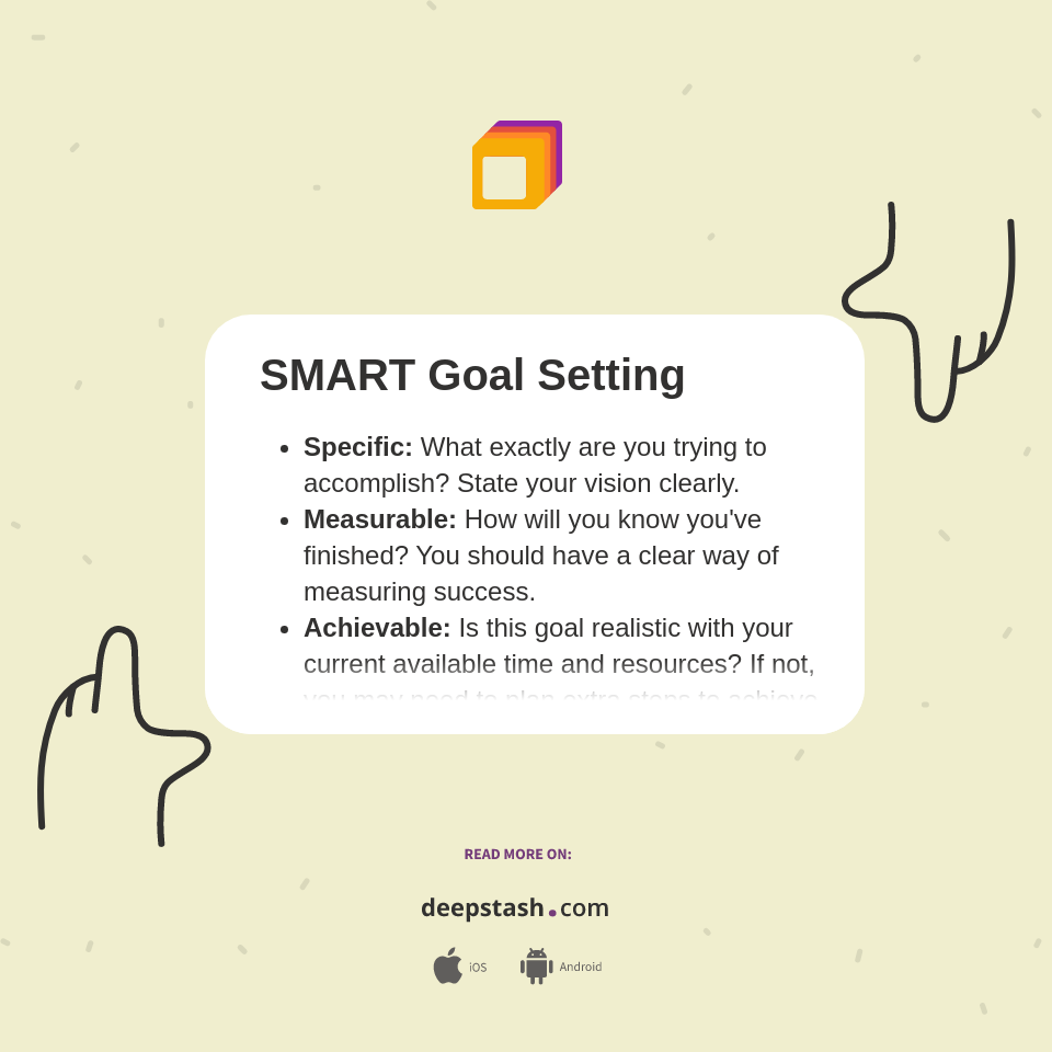 SMART Goal Setting - Deepstash