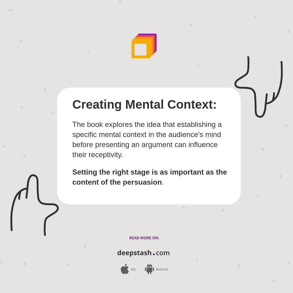 Creating Mental Context: - Deepstash