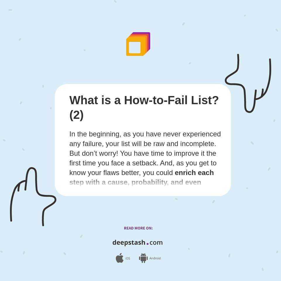 What is a How-to-Fail List? (2) - Deepstash