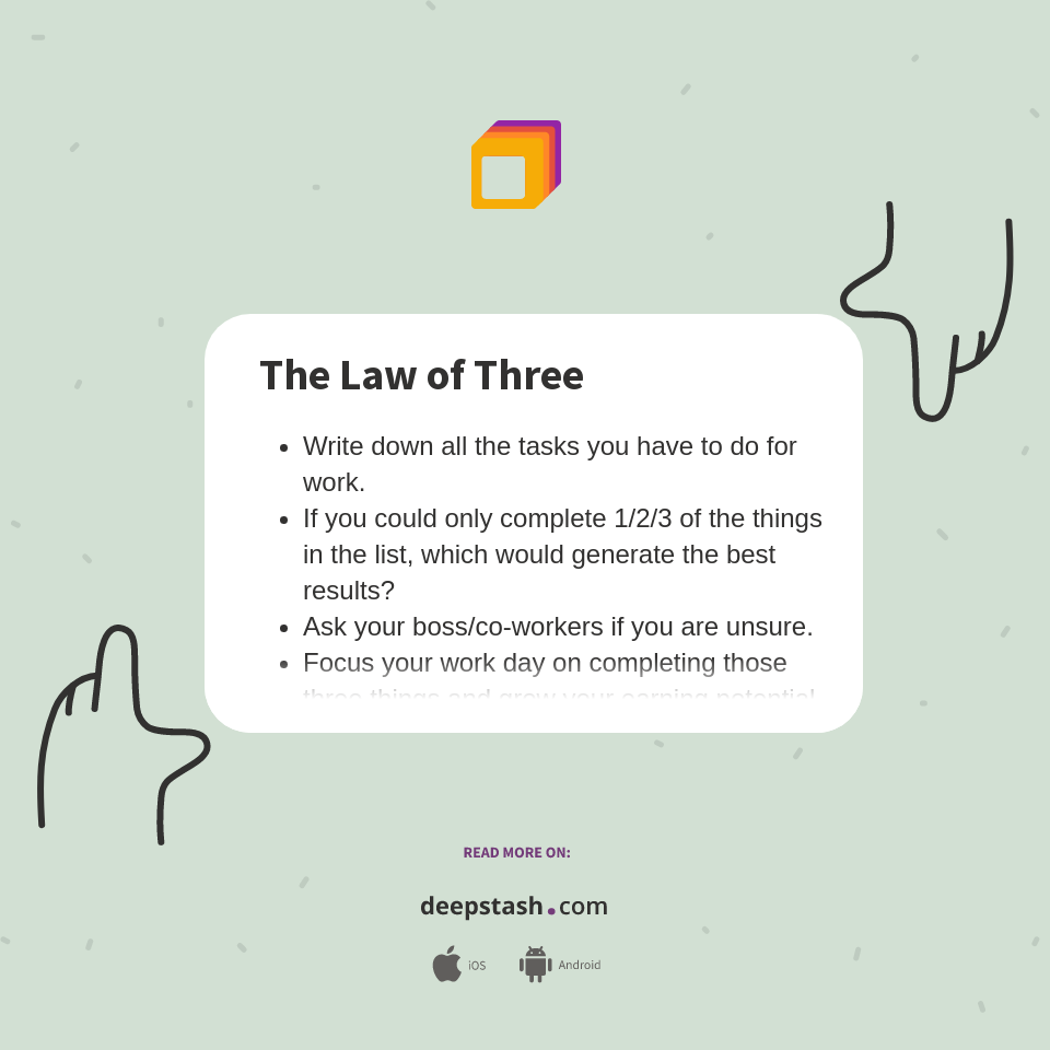 The Law of Three - Deepstash