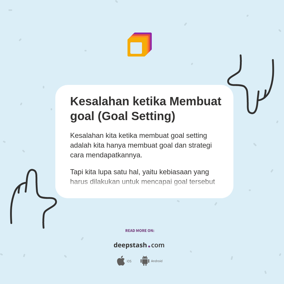 Kesalahan ketika Membuat goal (Goal Setting) - Deepstash