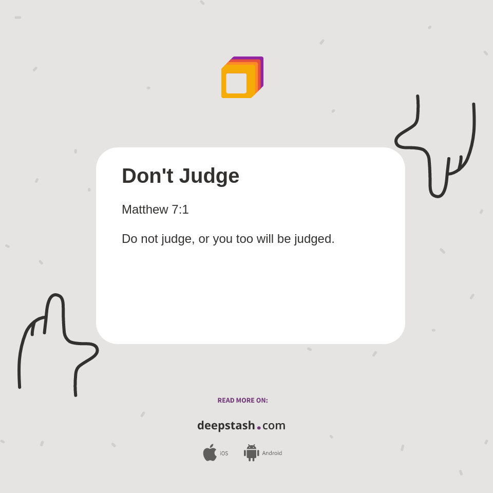 Don't Judge - Deepstash