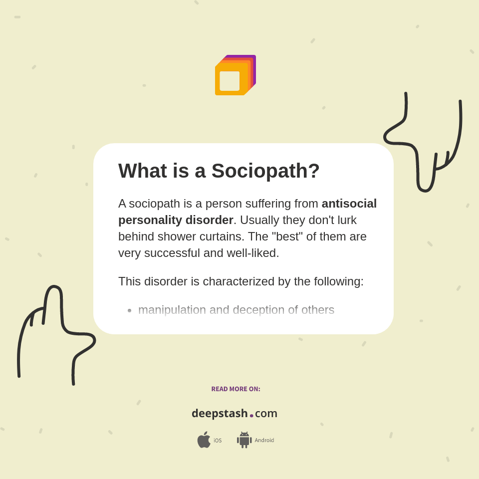 What is a Sociopath? - Deepstash