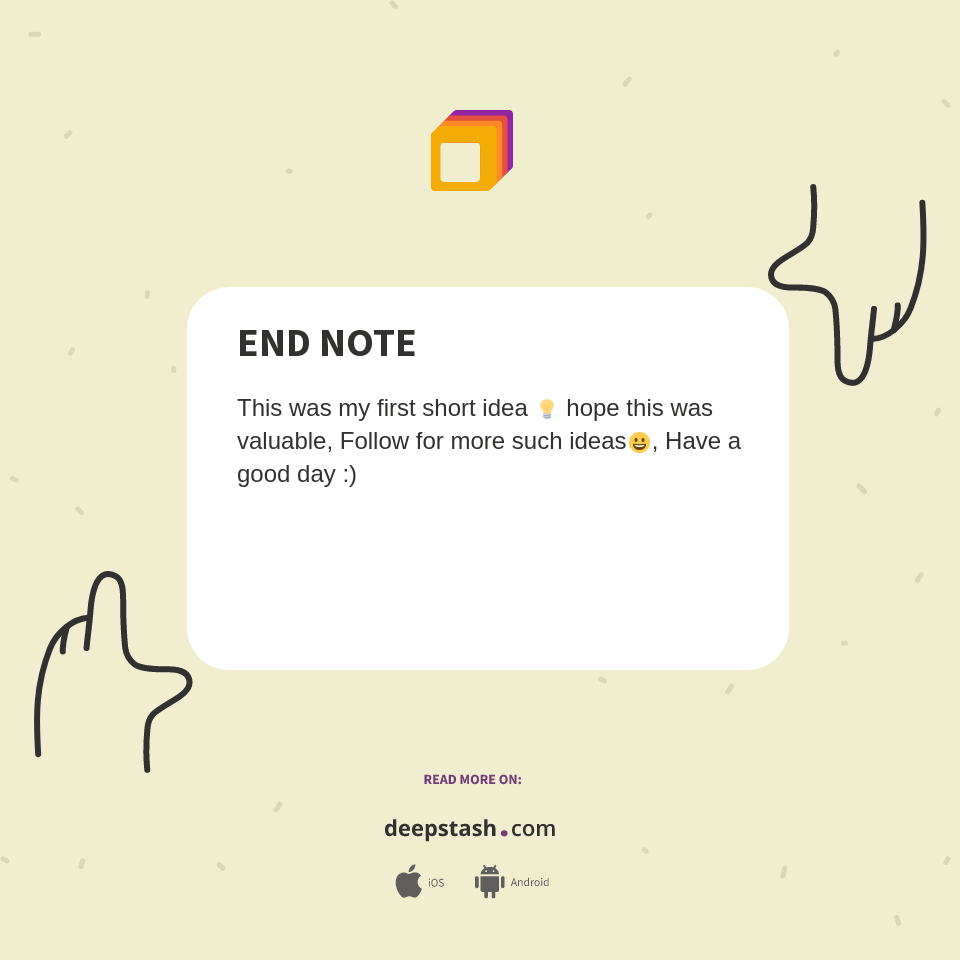 END NOTE - Deepstash