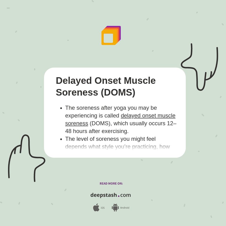 Delayed Onset Muscle Soreness (DOMS) - Deepstash