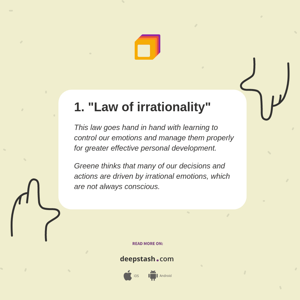 1. "Law of irrationality" - Deepstash