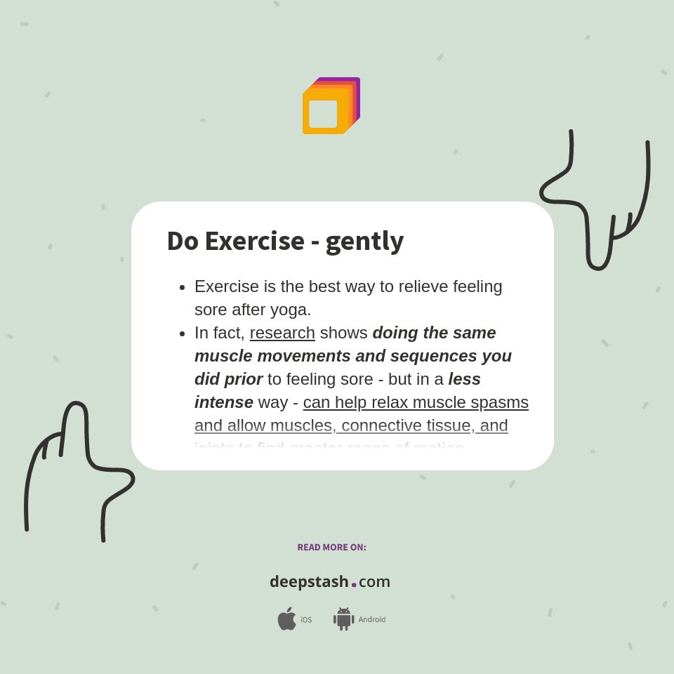 Do Exercise - gently - Deepstash