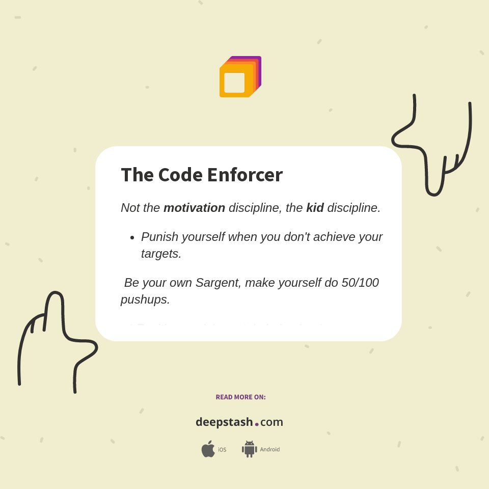 The Code Enforcer - Deepstash
