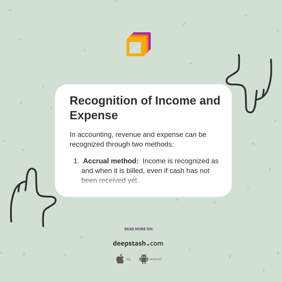 Recognition of Income and Expense - Deepstash