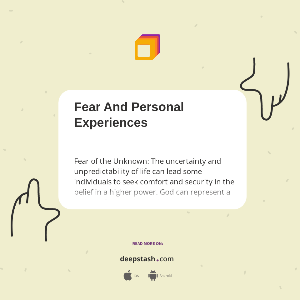 Fear And Personal Experiences - Deepstash