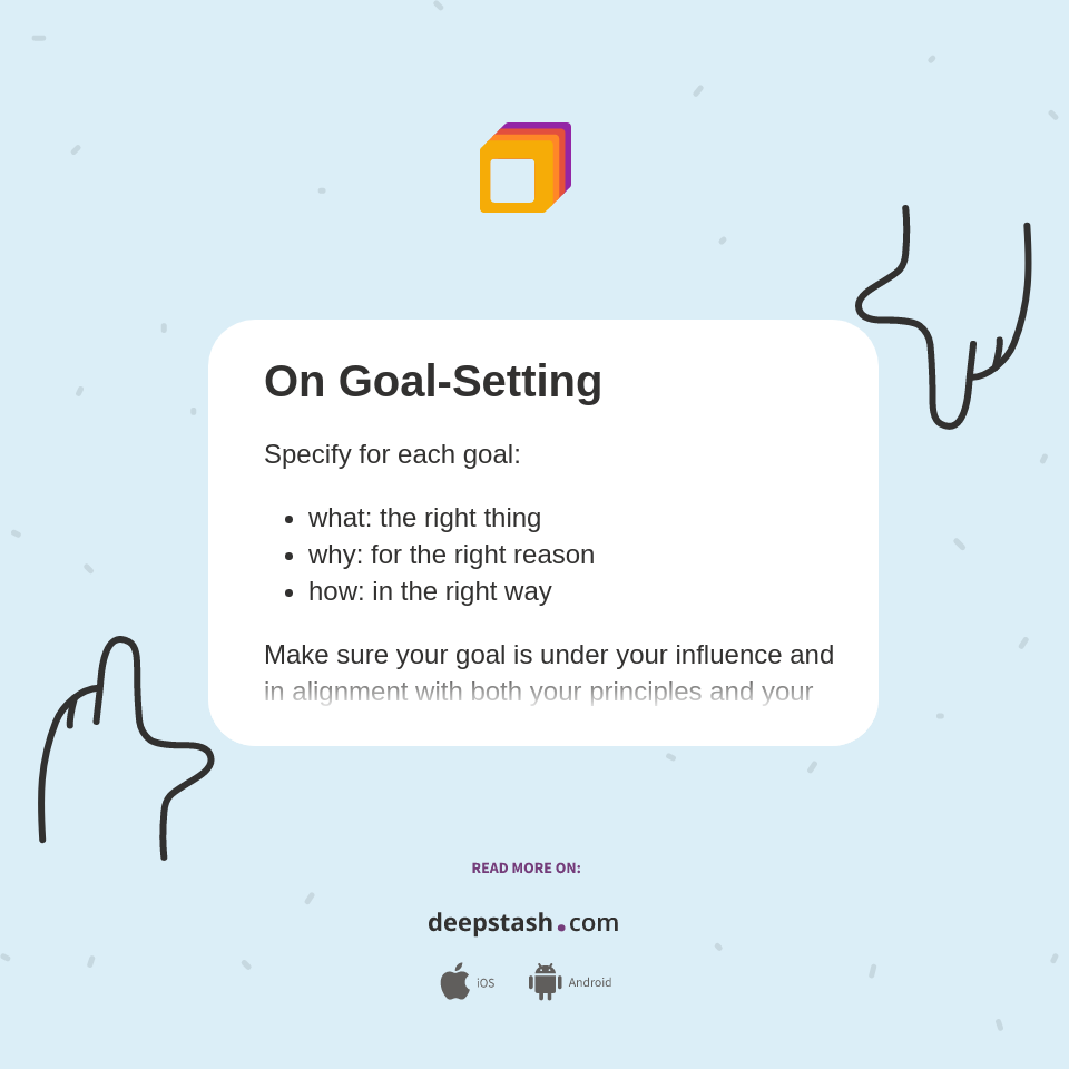 On Goal-Setting - Deepstash