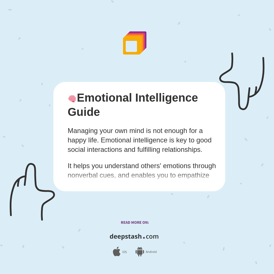 🧠Emotional Intelligence Guide - Deepstash