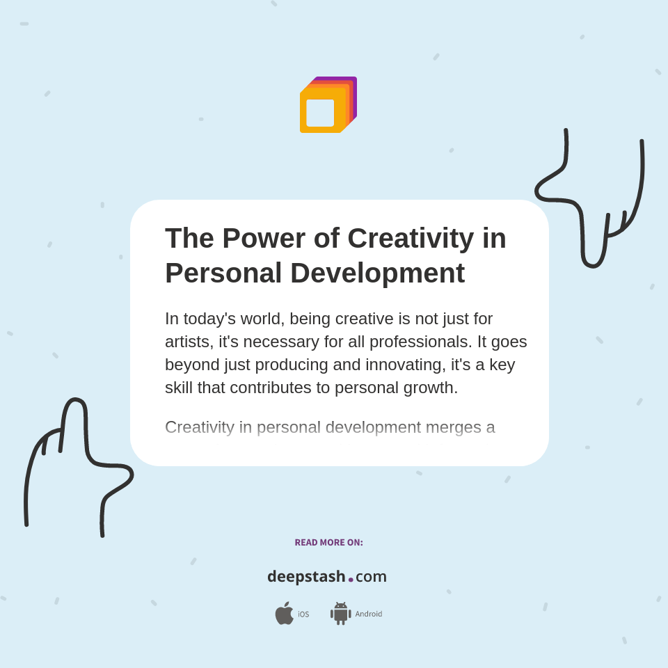 The Power of Creativity in Personal Development - Deepstash