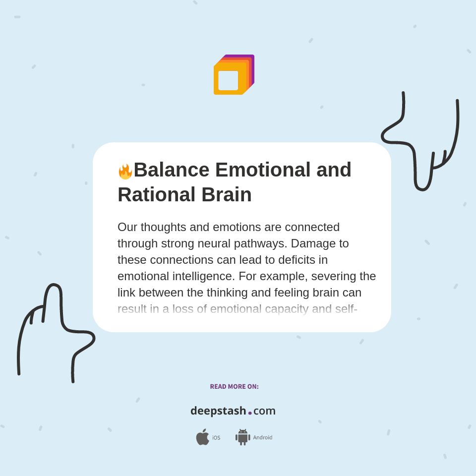 🔥Balance Emotional and Rational Brain - Deepstash