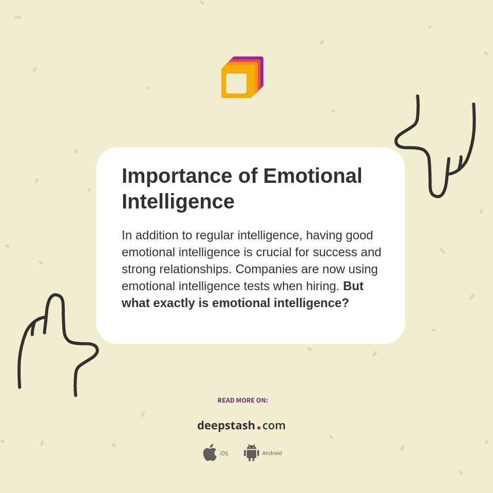 Importance of Emotional Intelligence - Deepstash
