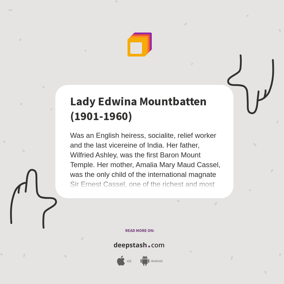 Lady Edwina Mountbatten (1901-1960) - Deepstash