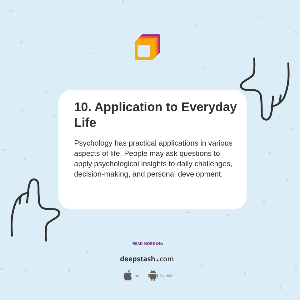 10. Application to Everyday Life - Deepstash
