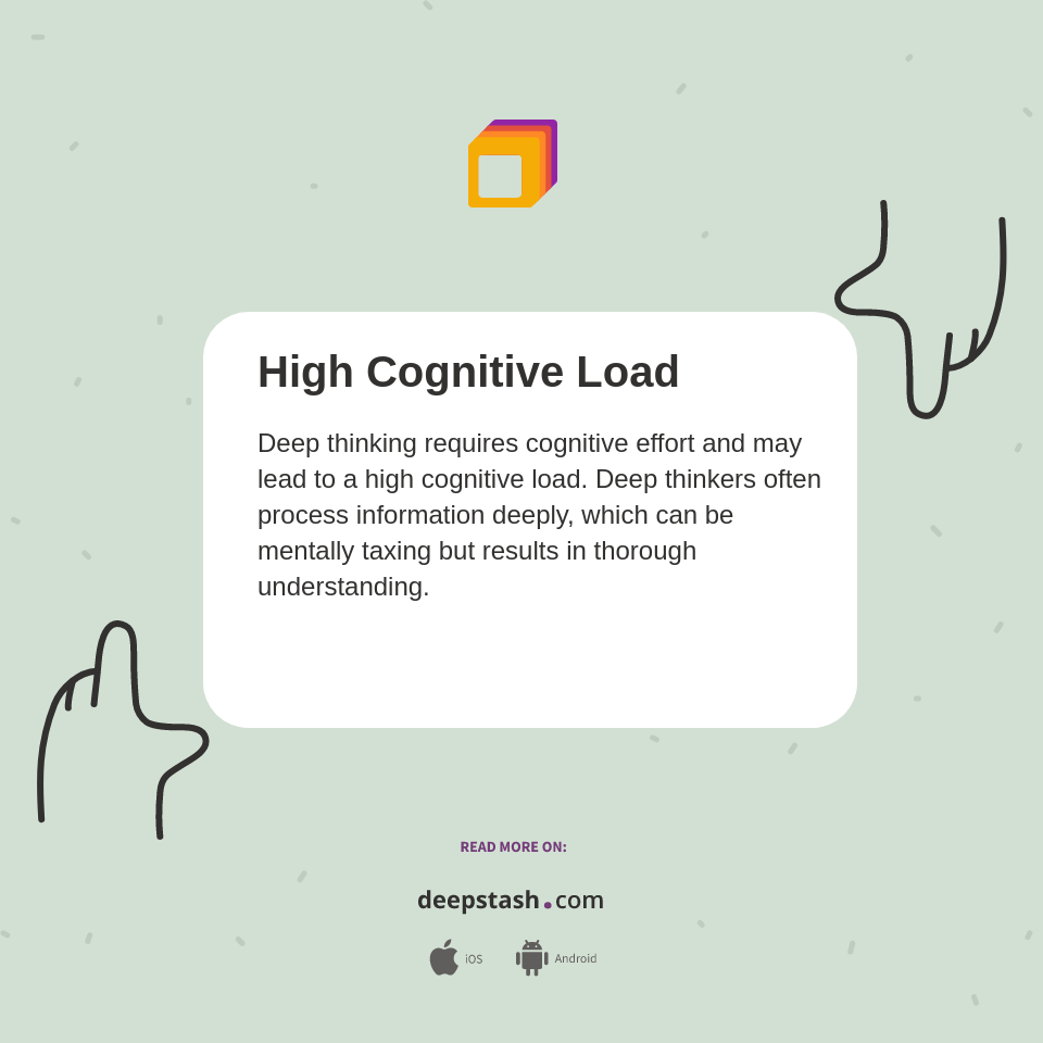 High Cognitive Load - Deepstash