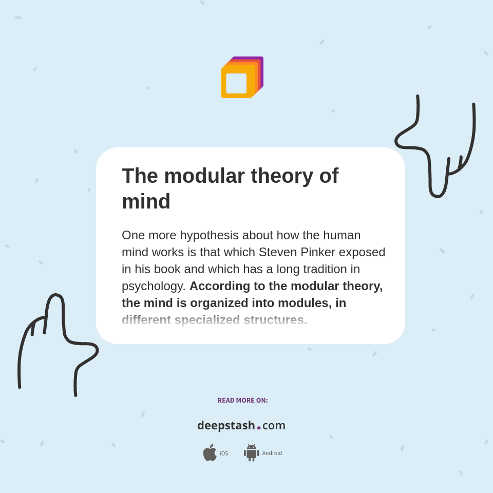 The modular theory of mind - Deepstash