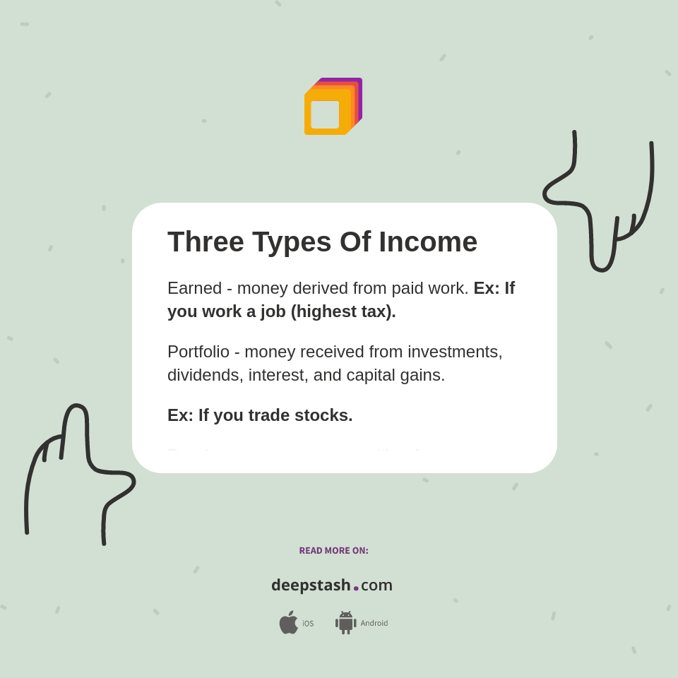 Three Types Of Income - Deepstash