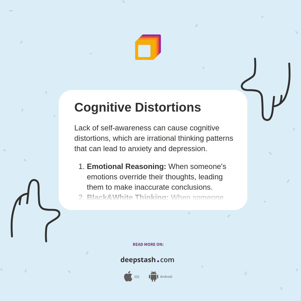 Cognitive Distortions - Deepstash