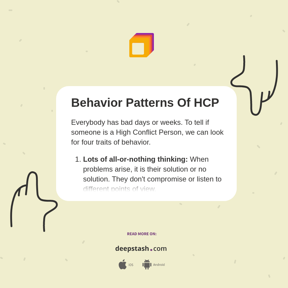 Behavior Patterns Of HCP - Deepstash