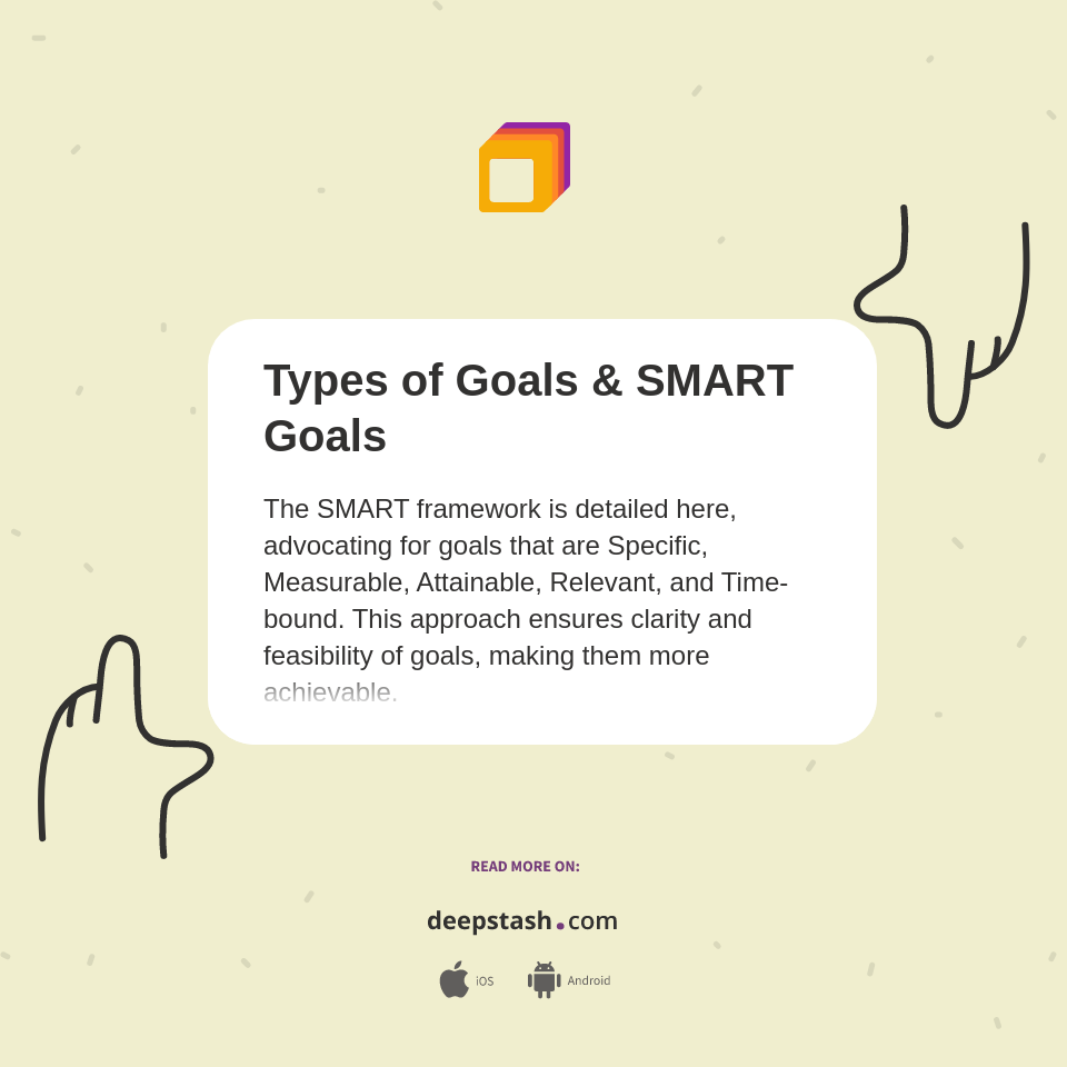 Types of Goals & SMART Goals - Deepstash
