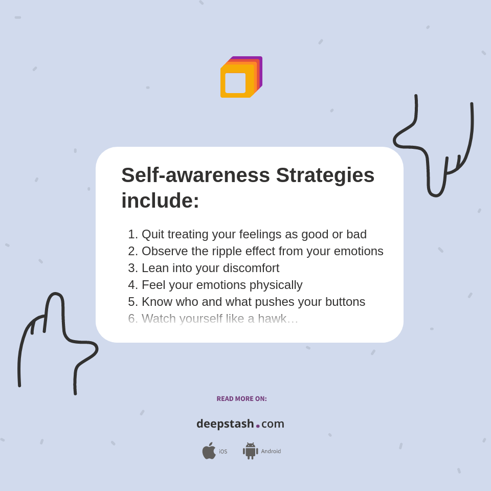 Self-awareness Strategies include: - Deepstash
