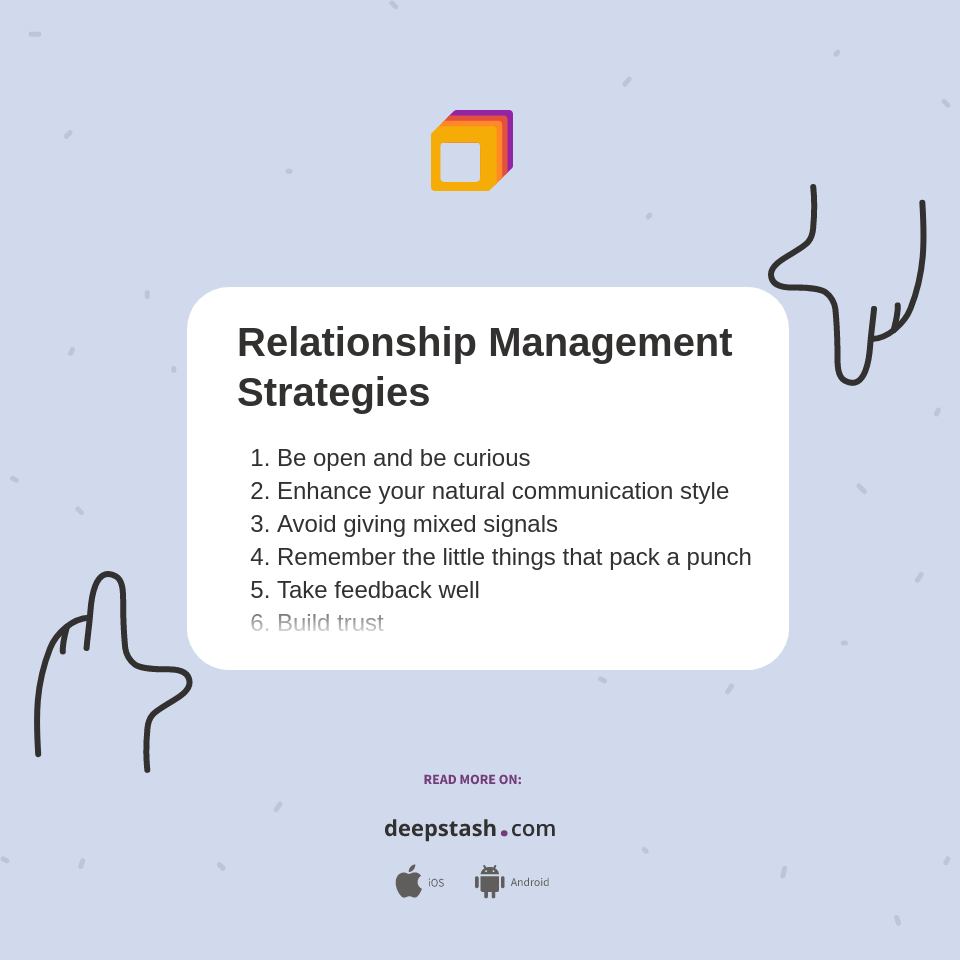Relationship Management Strategies - Deepstash
