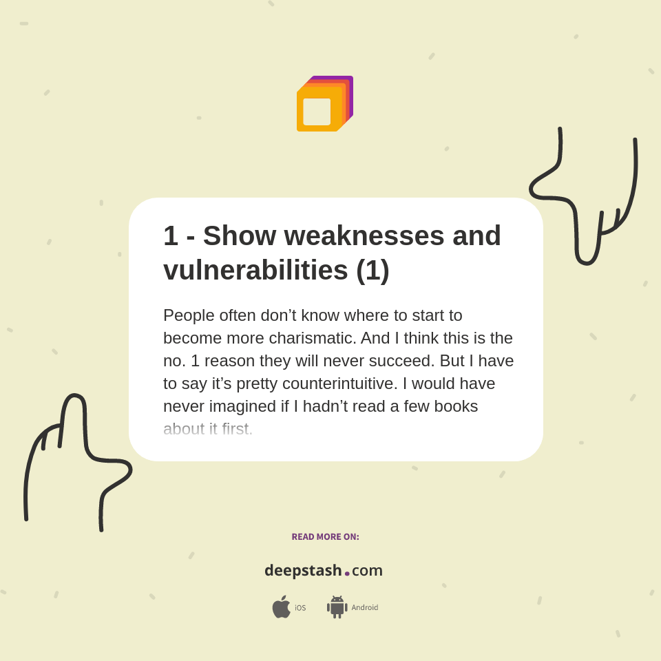 1 - Show weaknesses and vulnerabilities (1) - Deepstash
