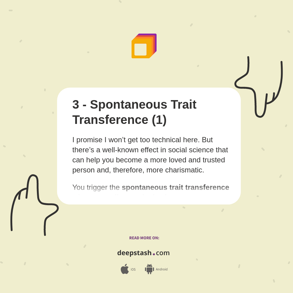 3 - Spontaneous Trait Transference (1) - Deepstash