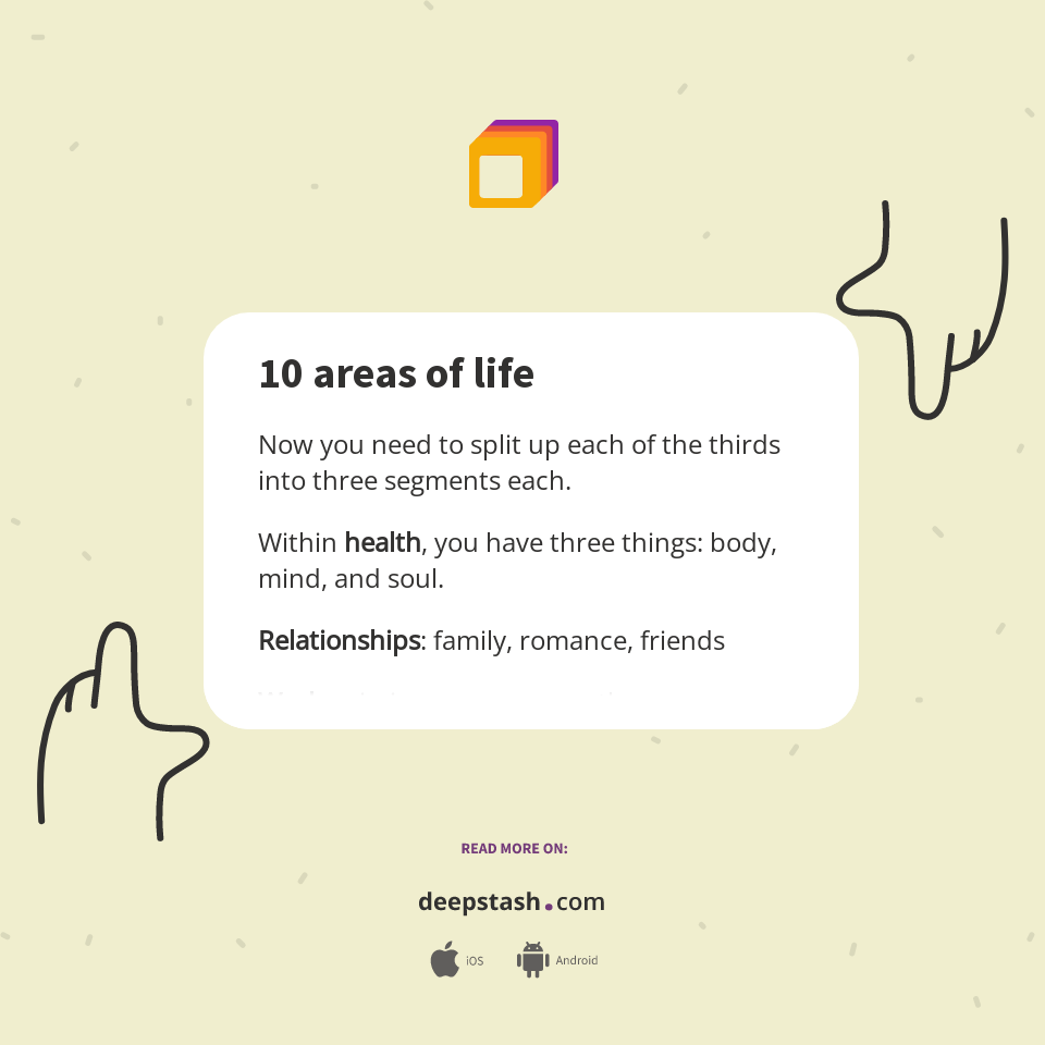 10 areas of life - Deepstash