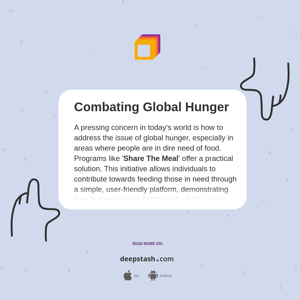 Combating Global Hunger - Deepstash