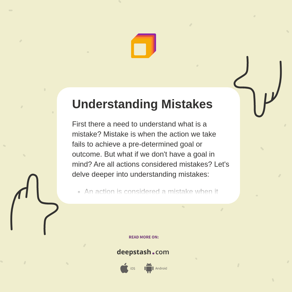 Understanding Mistakes - Deepstash