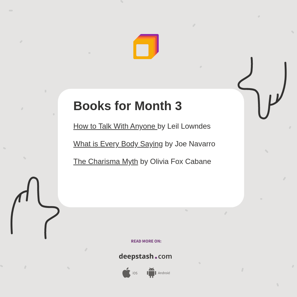 Books for Month 3 - Deepstash