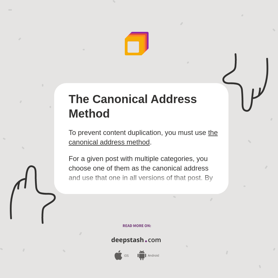 The Canonical Address Method - Deepstash
